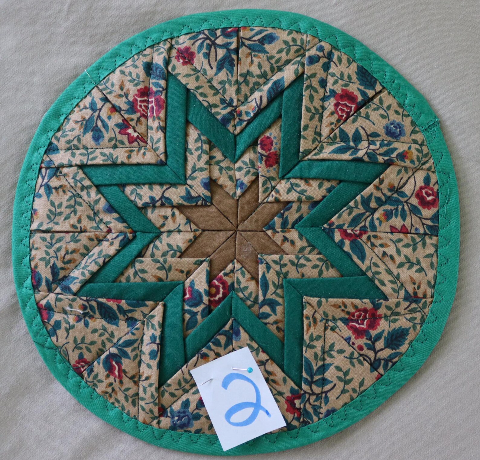 Handmade Kitchen Hot Pads; Folded Star or Amish Star Pattern Hot Pads ...