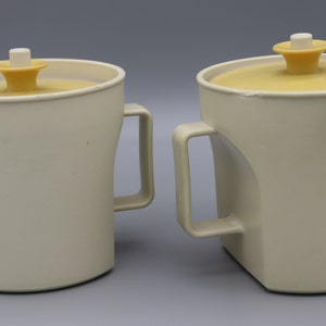 Tupperware Sugar and Creamer Set in Gold and Cream With Button Top - Etsy