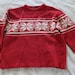 Red Wool Snowflake Sweater Snowflake Pullover Red 100% Wool Sweater ...