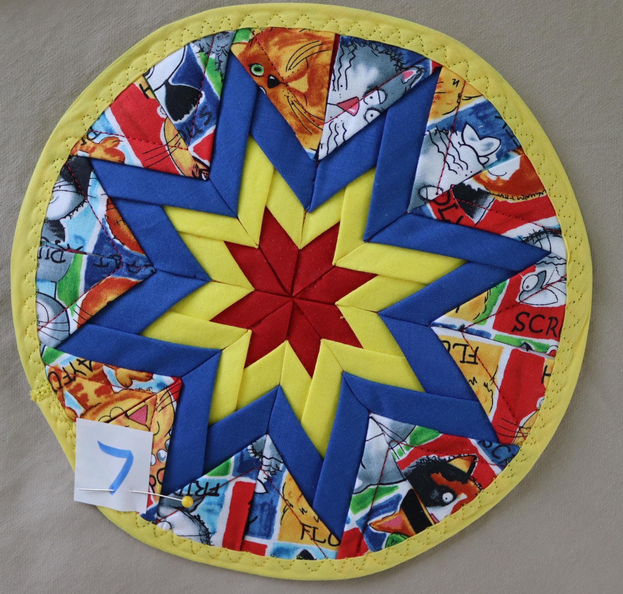 Handmade Kitchen Hot Pads; Folded Star or Amish Star Pattern Hot Pads ...