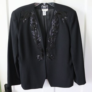 Beaded Black Blazer - Special Occasion Blazer/jacket With Beading and ...