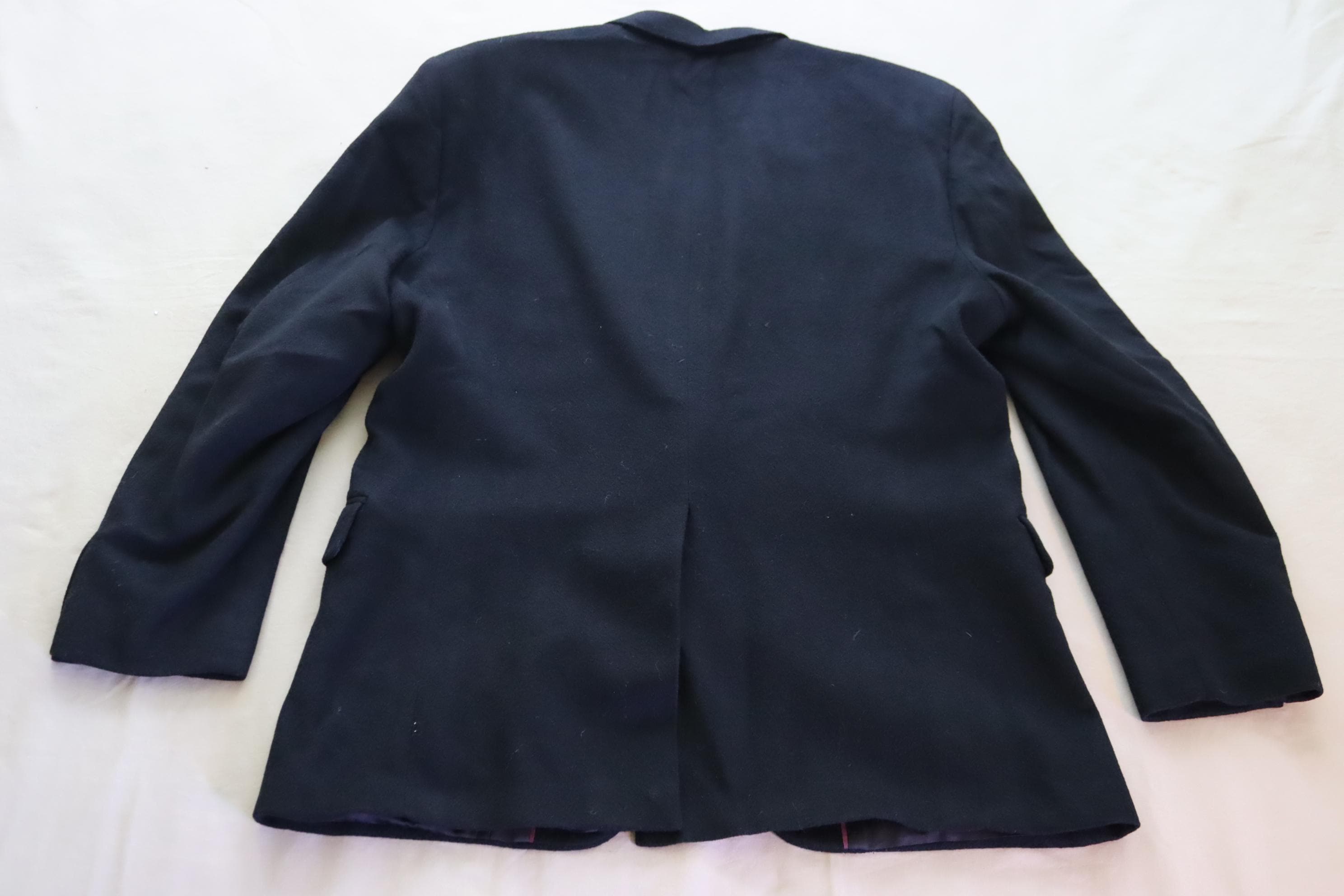 Men’s Vintage Black Camel Hair Blazer - Made in USA Black Winter Blazer ...