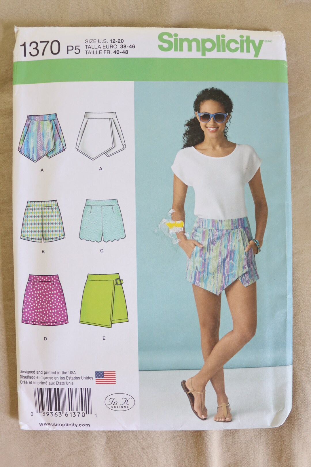 Skorts, Shorts, and Mini Skirt Sewing Pattern by Simplicity 1370 ...