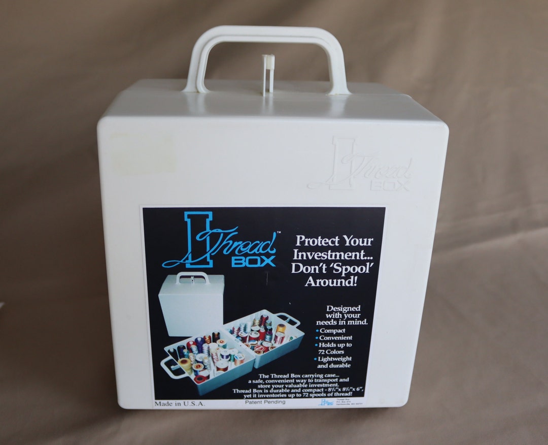 Vintage Storage Box for 72 Spools of Thread - Plastic Storage Box for ...