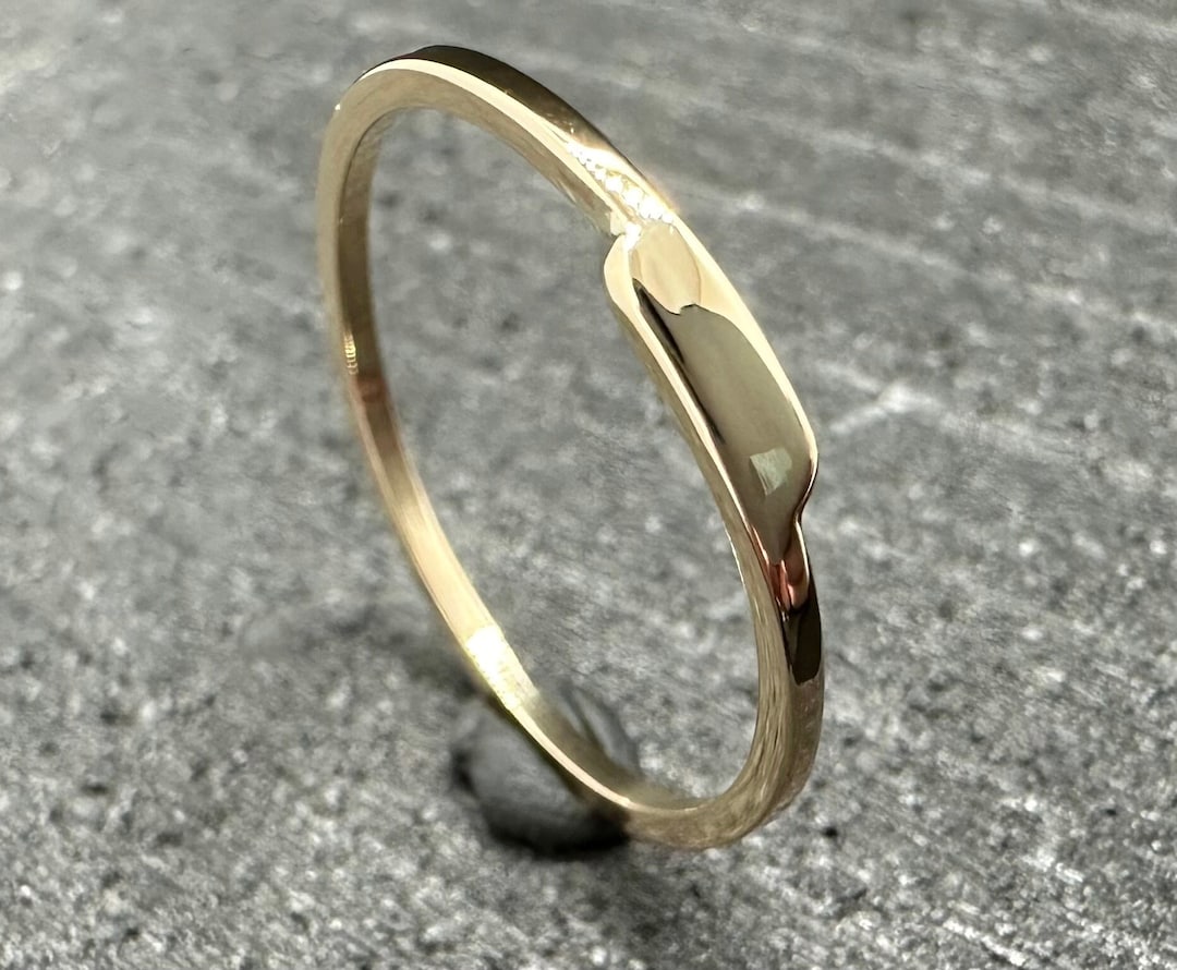 9ct Yellow Gold Overlap Ring | Solid Gold | Recycled | for Her ...