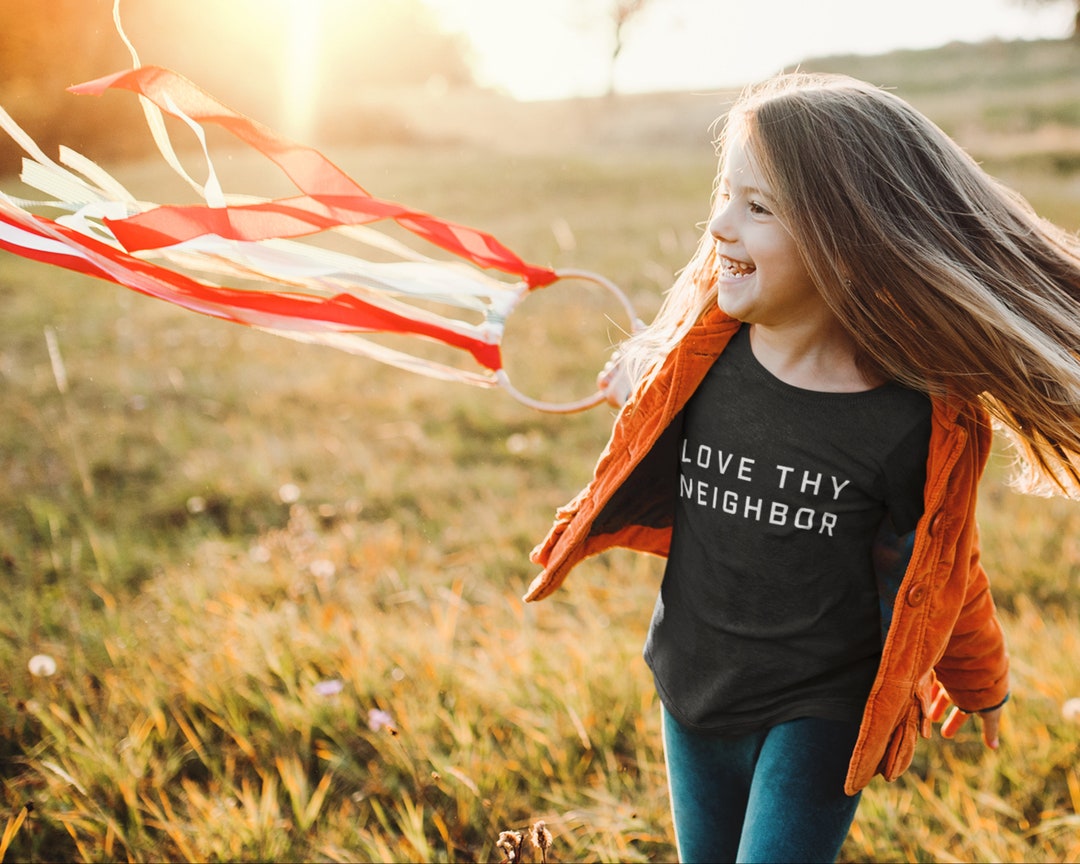 Love Thy Neighbor Kids T-shirt, Inspirational Tee, Youth T-shirt, Kids ...