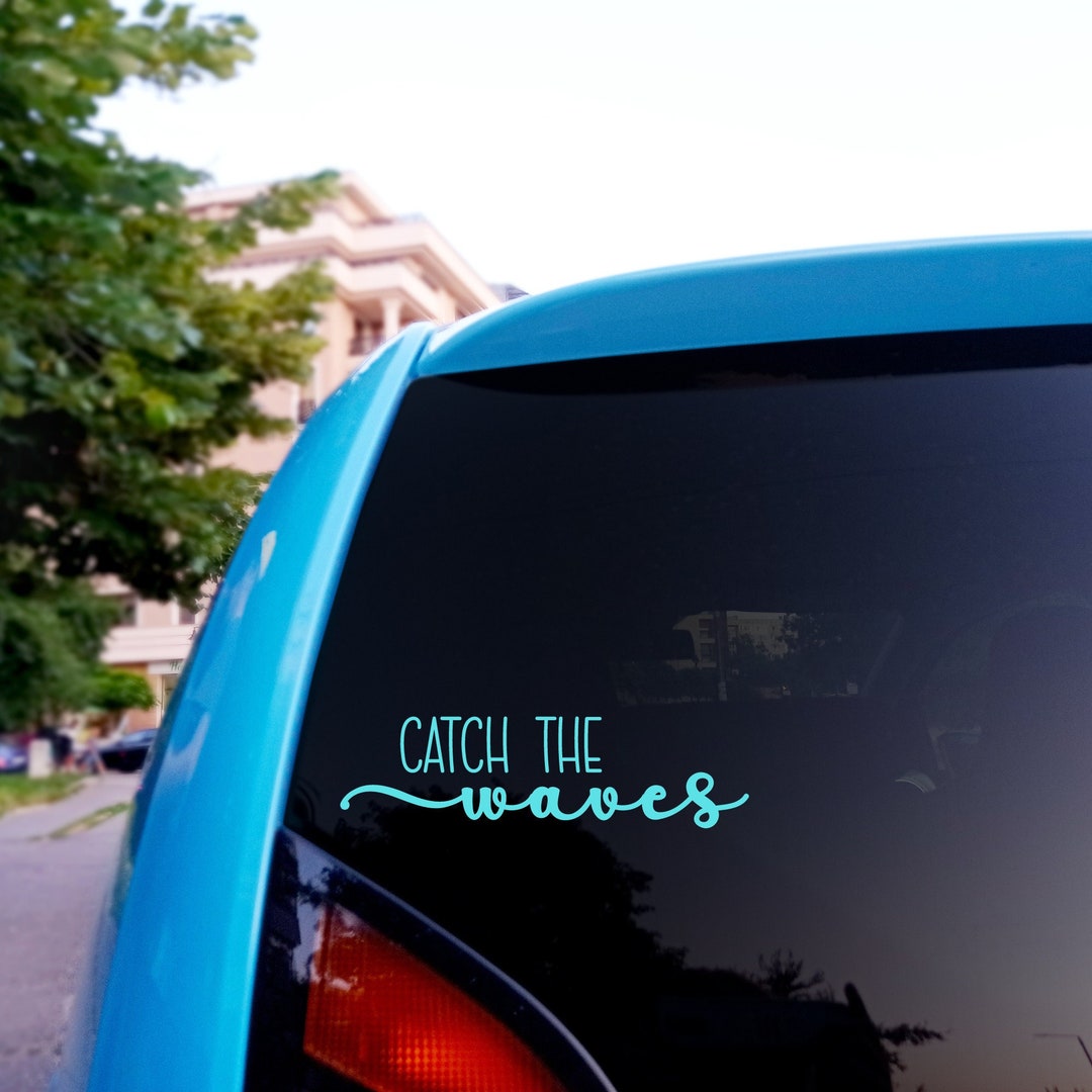 Catch the Waves Decal Beach Decals for Car Wave Stickers - Etsy