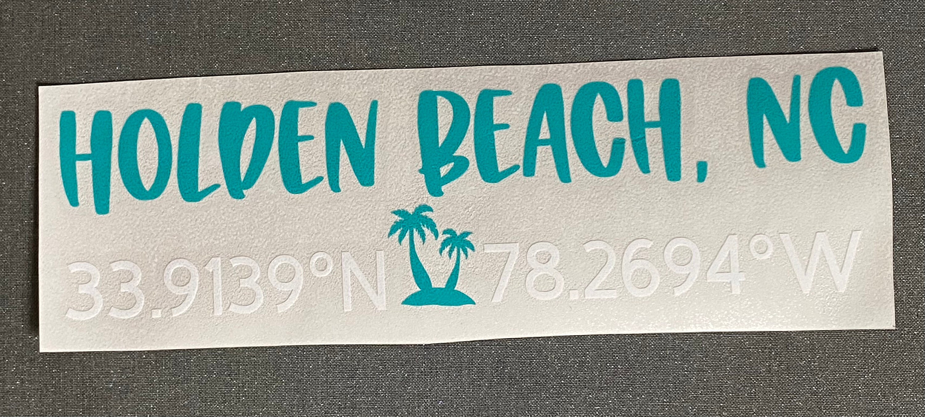 Latitude and Longitude Coordinates Beach Decal, Beach Decal for Cars ...