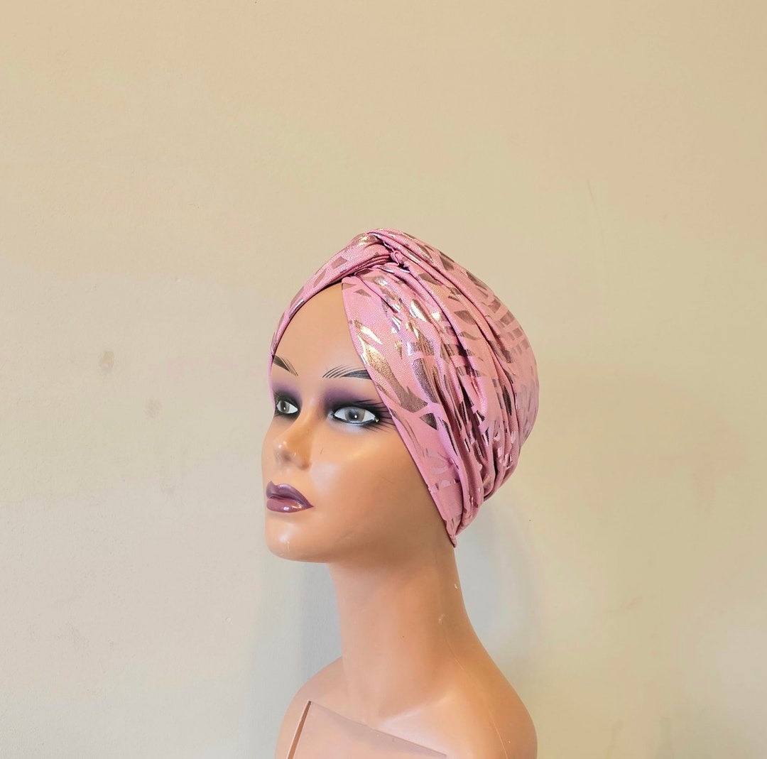 Turban Pretied Pink Paint Splatter Turban for Women Vintage - Etsy