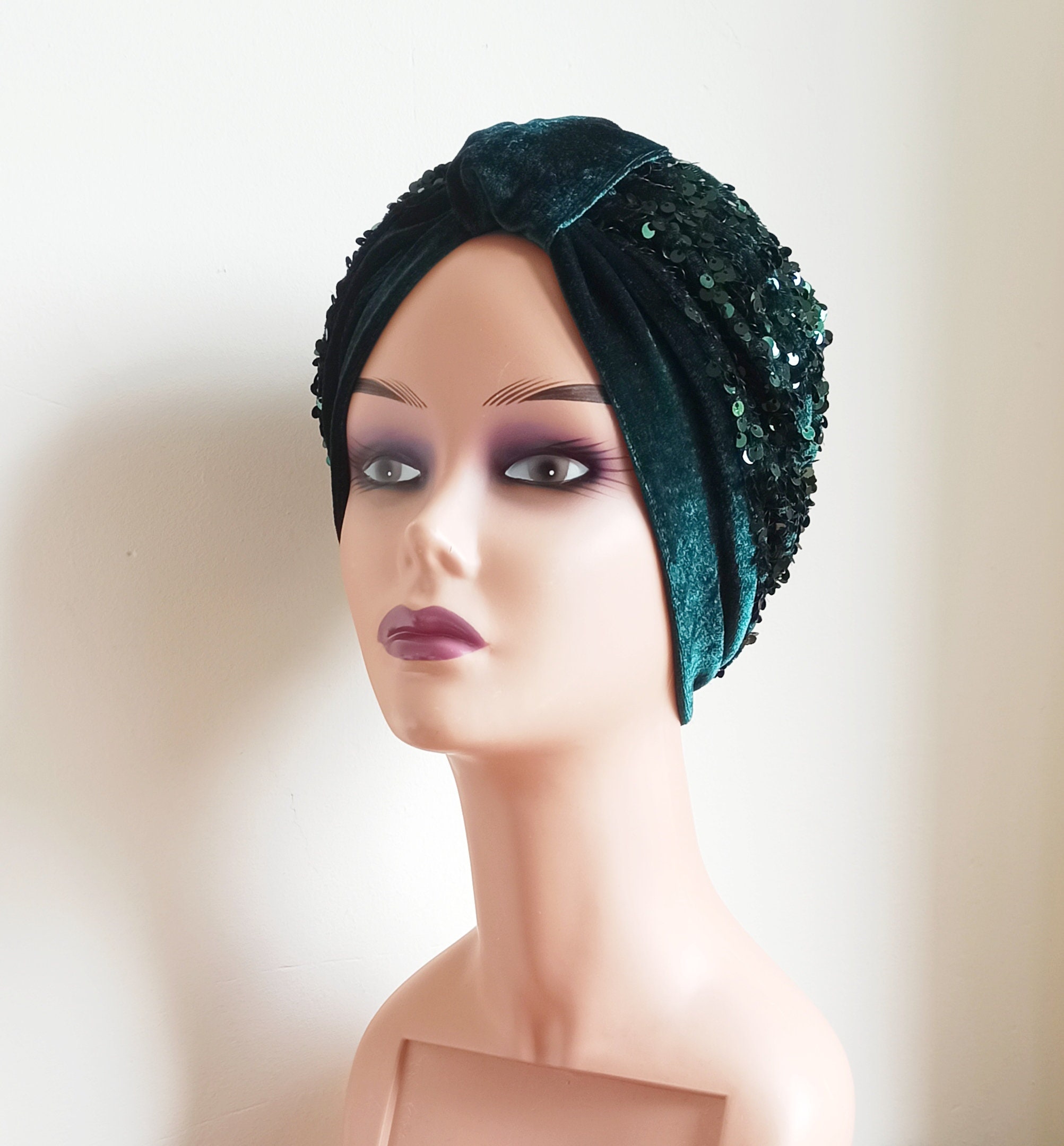 Sequence Satin Lined Cap Turban for Women Simple Shiny - Etsy UK