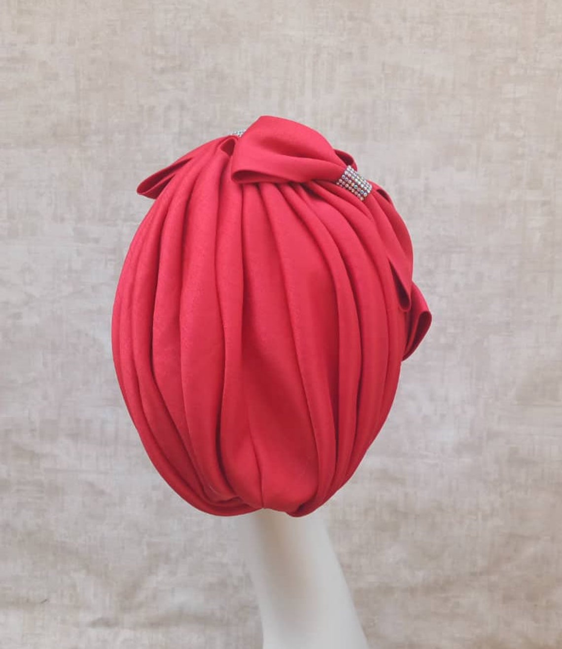 Unique Bow cap body pleated turban cap turban for women | Etsy