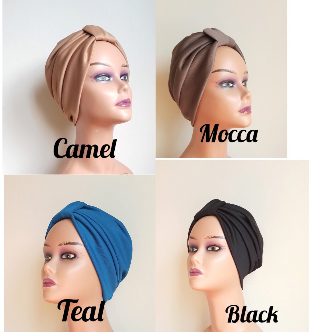 Turban Cap With Detachable Bow Satin Lined Turban Cap for - Etsy UK