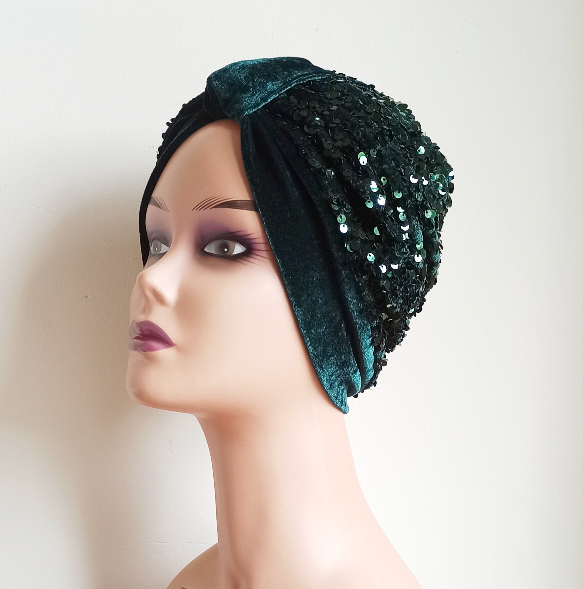 Sequence Satin Lined Cap Turban for Women Simple Shiny - Etsy UK