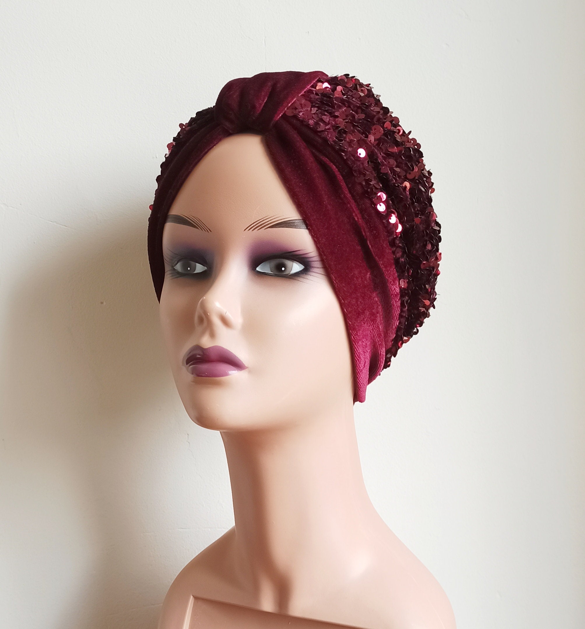 Sequence Satin Lined Cap Turban for Women Simple Shiny - Etsy UK