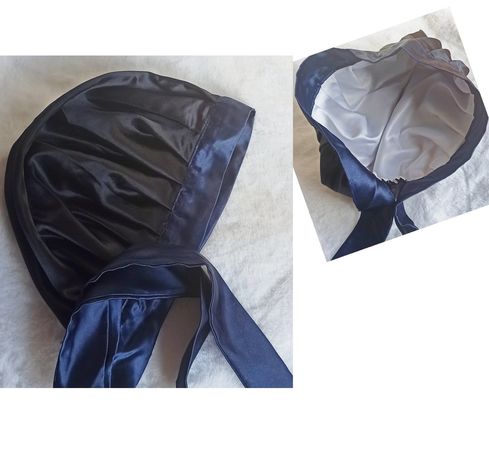 Satin Bonnet, Reversible Silk Sleep Cap, Adjustable Bonnet, Bonnet With ...
