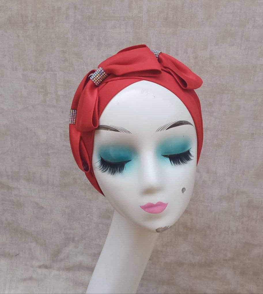 Unique Bow cap body pleated turban cap turban for women | Etsy