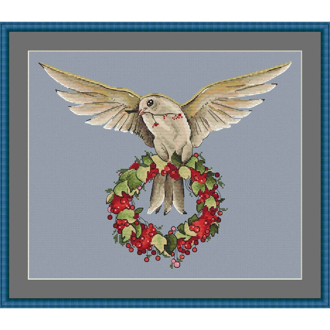 Cross Stitch Pattern Peace Dove Cross Stitch Viburnum Cross Stitch ...