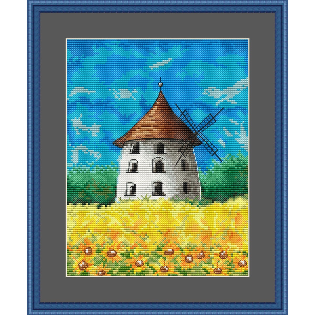 Cross-stitch Mill Windmill Cross-stitch Scheme Needle Cross-stitch ...