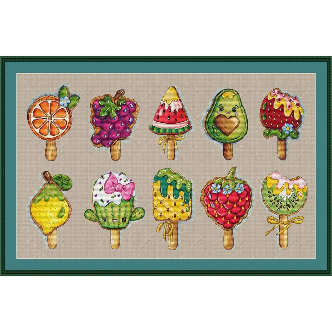 Eskimo Cross Stitch Ice Cream Cross Stitch Pdf Cake Cross Stitch Fruit ...