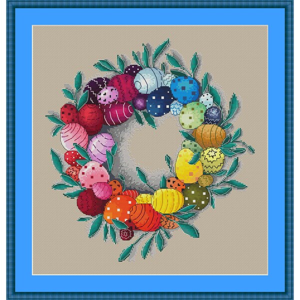 Easter Egg Cross Stitch Pattern - Etsy