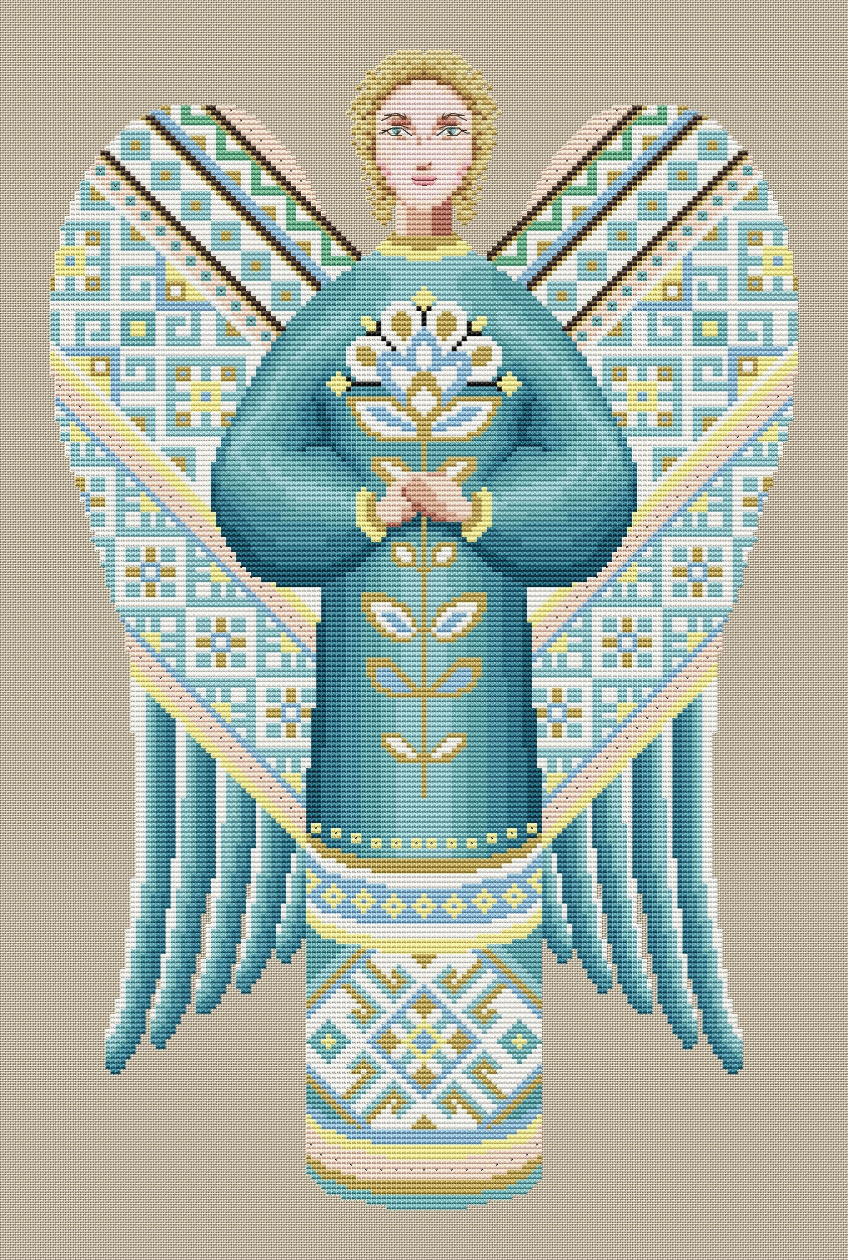 Angel Cross Stitch Cross Stitch Pattern Digital Format - PDF Ukrainian ...