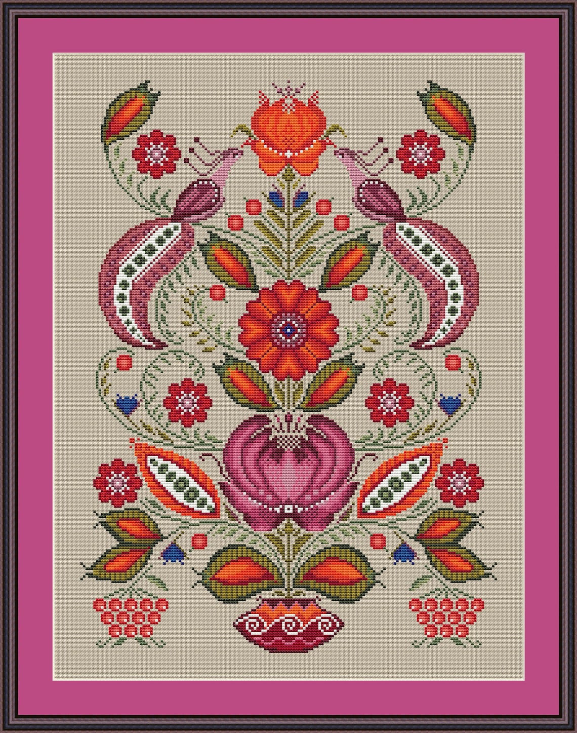 Cross Stitch Tree of Life Cross Stitch Pattern Ornament Nature Lace ...