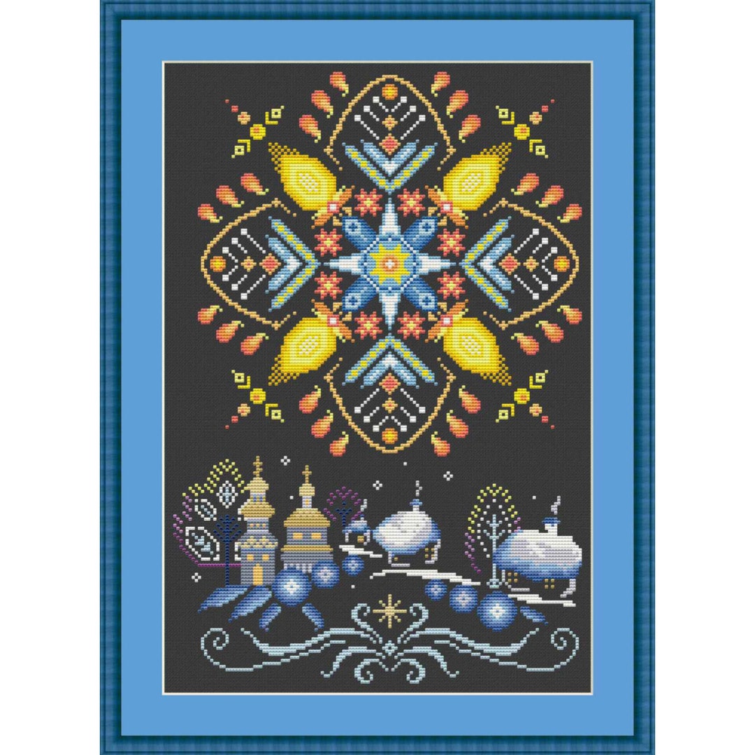 Christmas Star Cross Stitch Pattern, Cross Stitch Pattern Winter ...