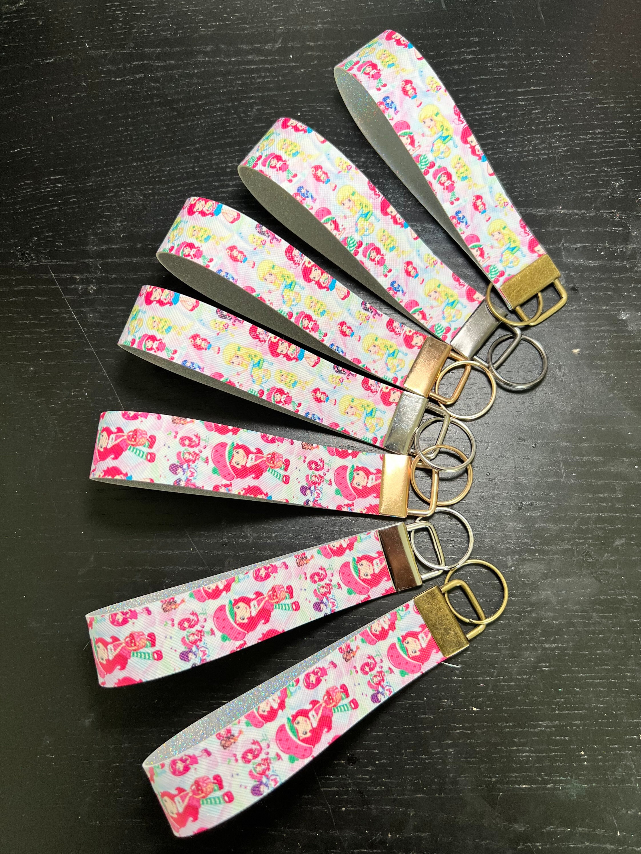 Faux Leather Key Fobs Character Key Fob Keychains - Etsy