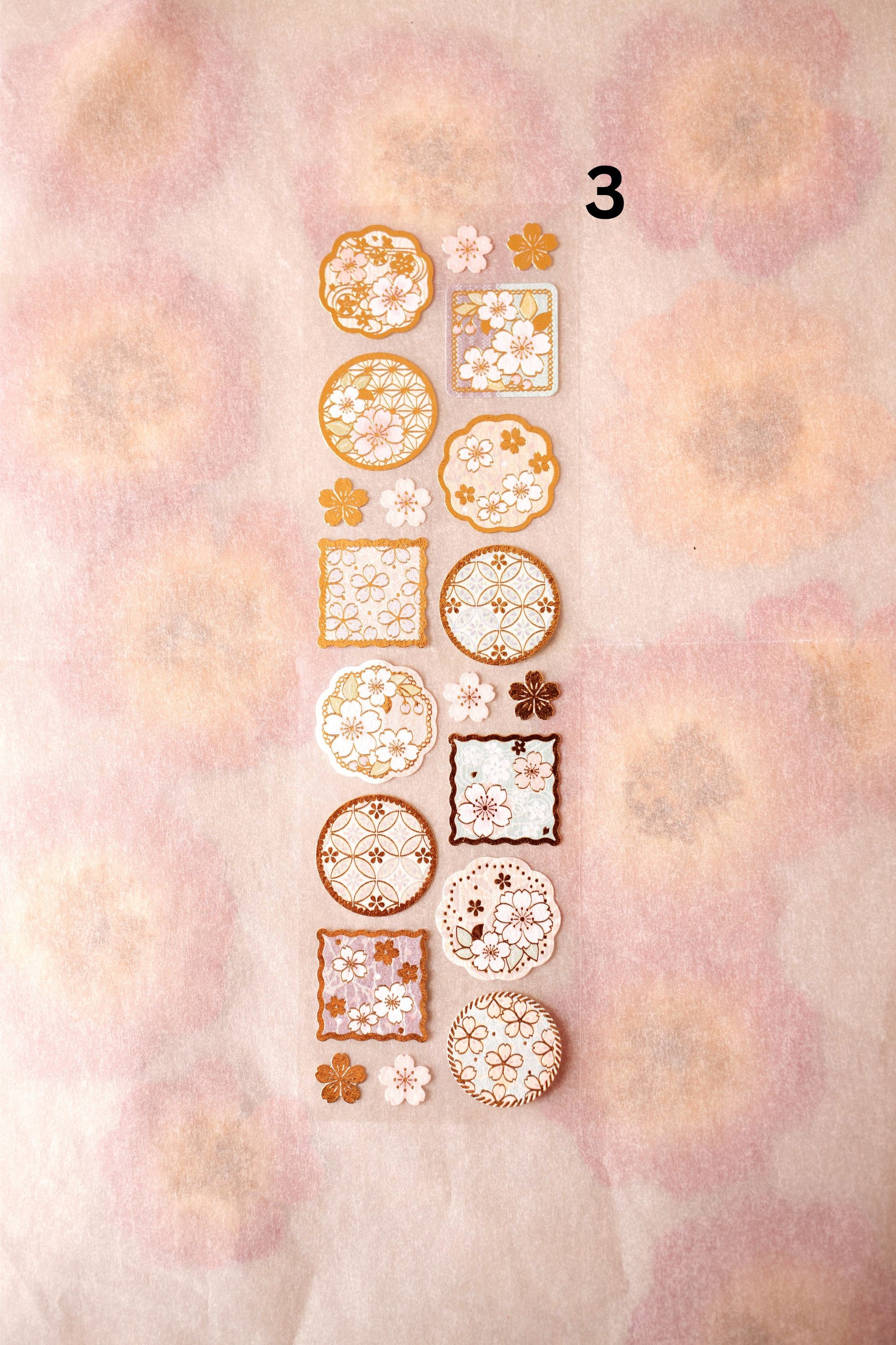 Japanese Floral Sticker Seals, NB CO LTD - Etsy UK