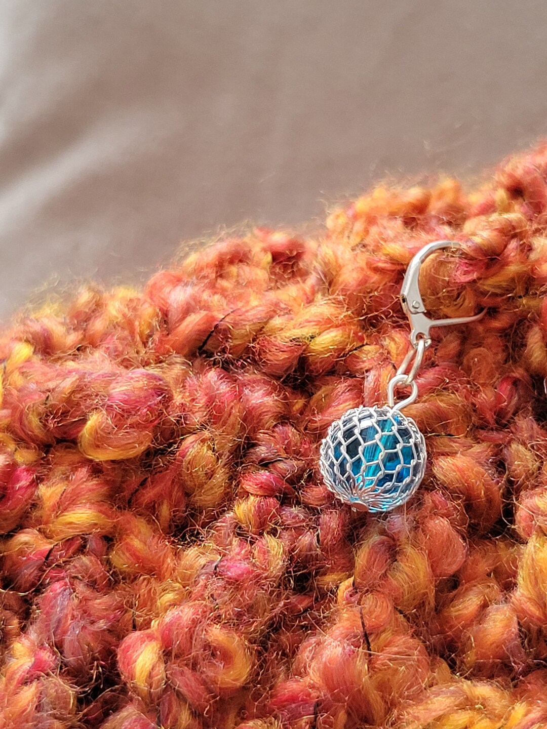 Blue Fishnet Stitch Marker - Etsy