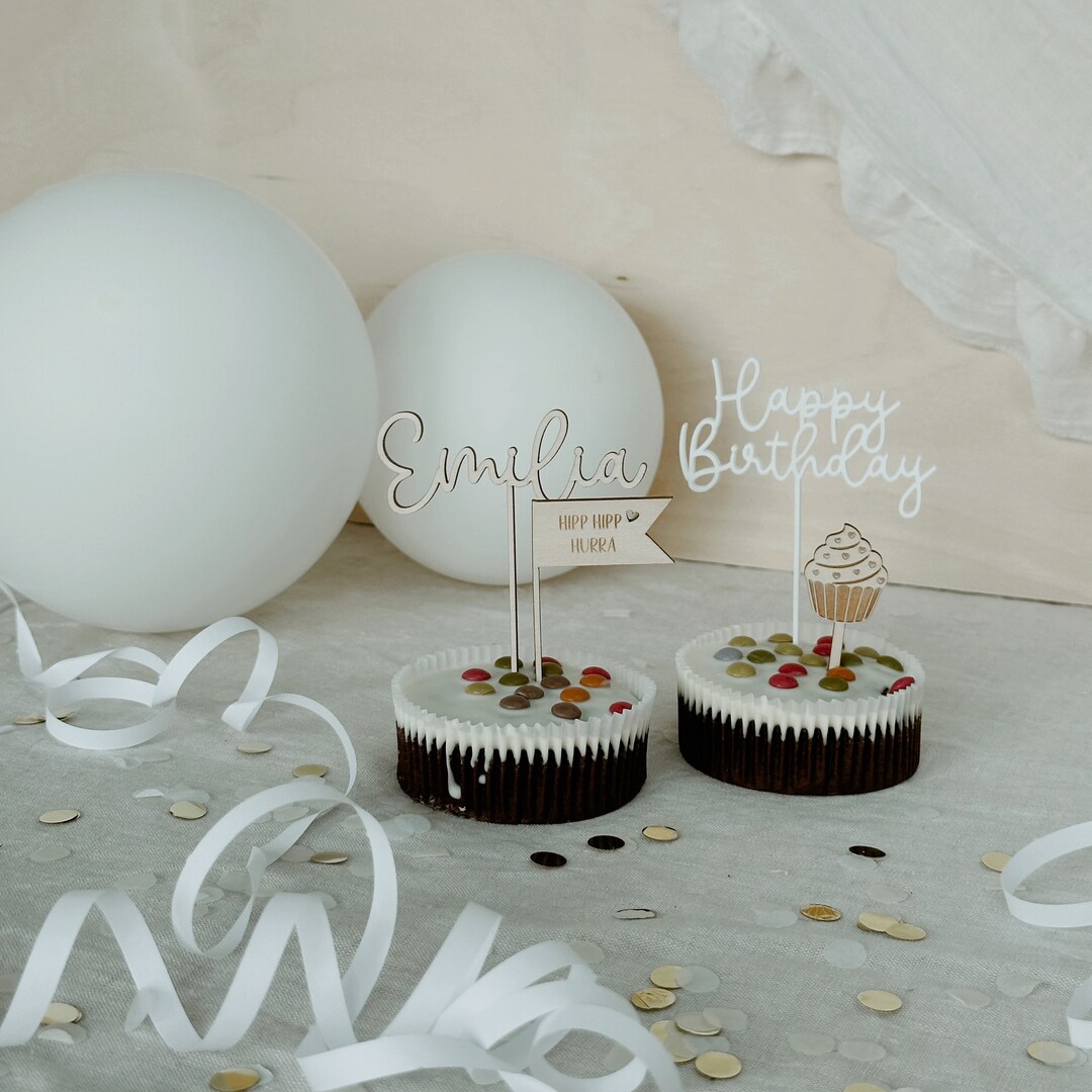 Small Cake Toppers for Muffins, Small Cakes and Co. / in Many Designs ...
