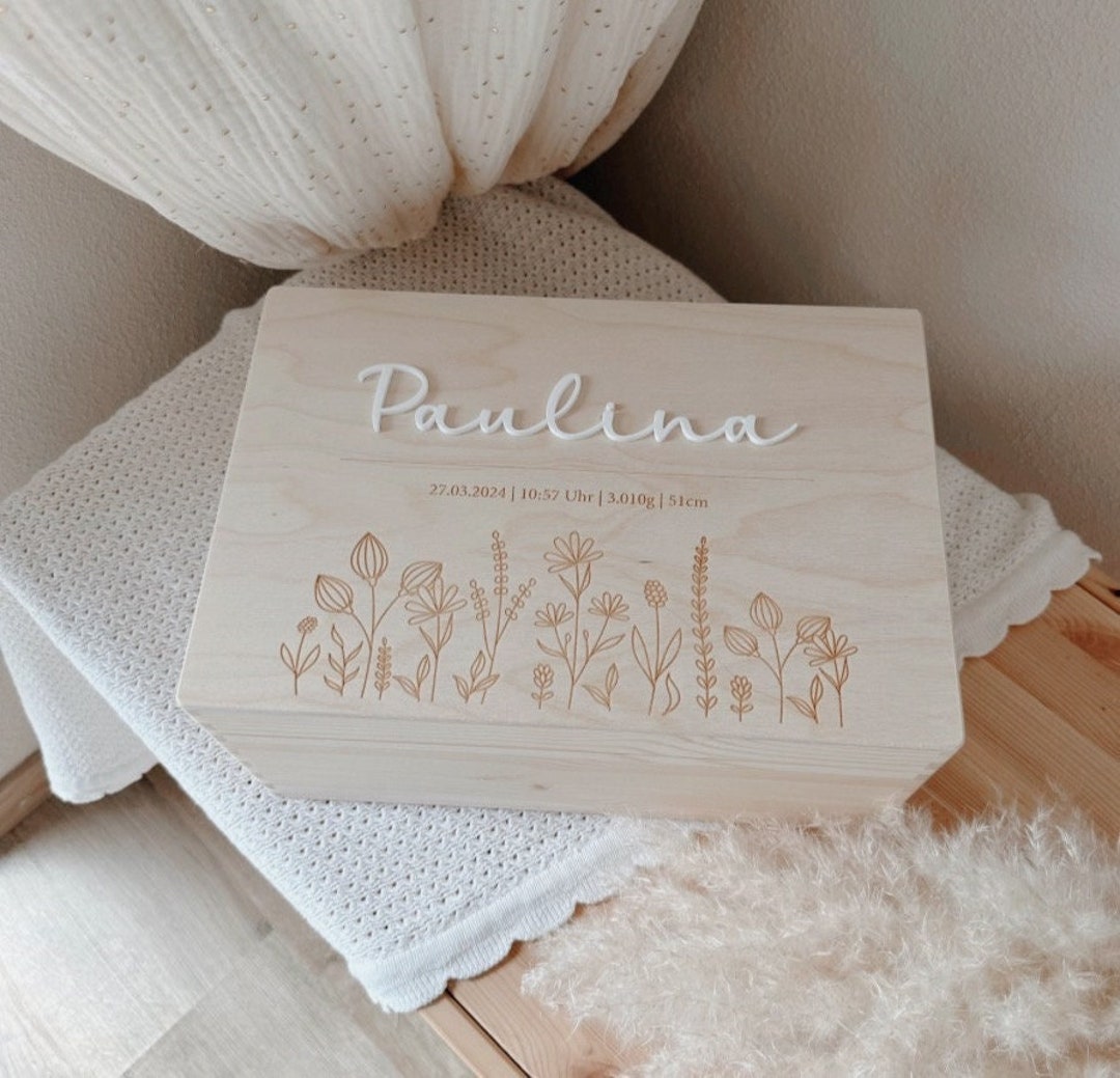 Wonderful Memory Box "flower Meadow" Personalized | Storage | Collect ...