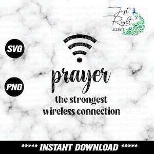 Prayer Strongest Wireless Connection Svg, Prayer Warrior Svg Wireless ...