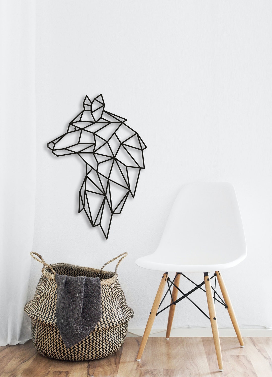 Geometric Wolf Head Metal, Wolf Metal Wall Decor, Wolf Lover Gift, Home ...