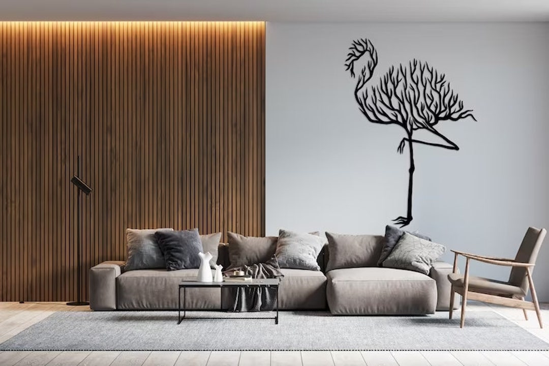 Metal Wall Art, Metal Ostrich Decor, Home Office Living Room Decoration ...