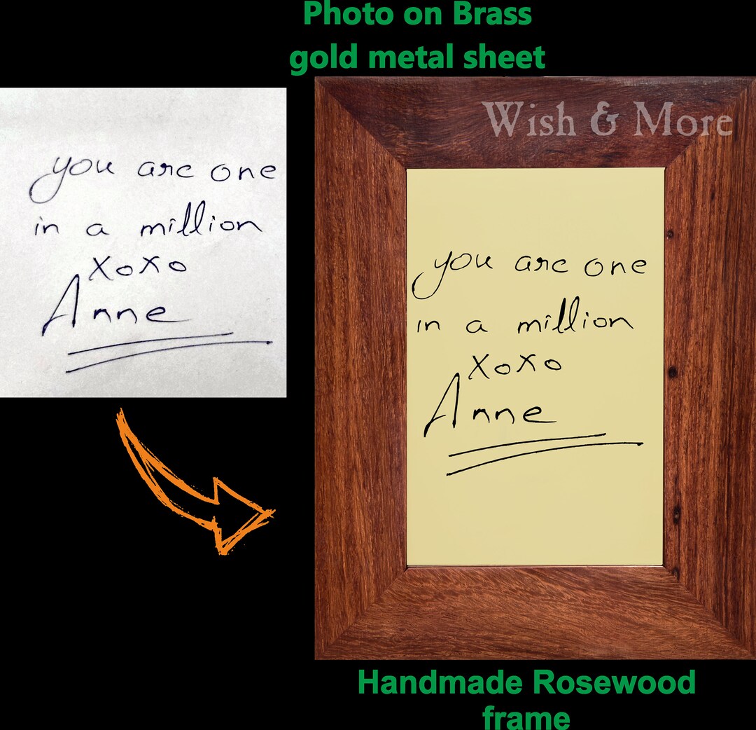 Text/handwritten Note/poem Certificate Engrave Forever on - Etsy