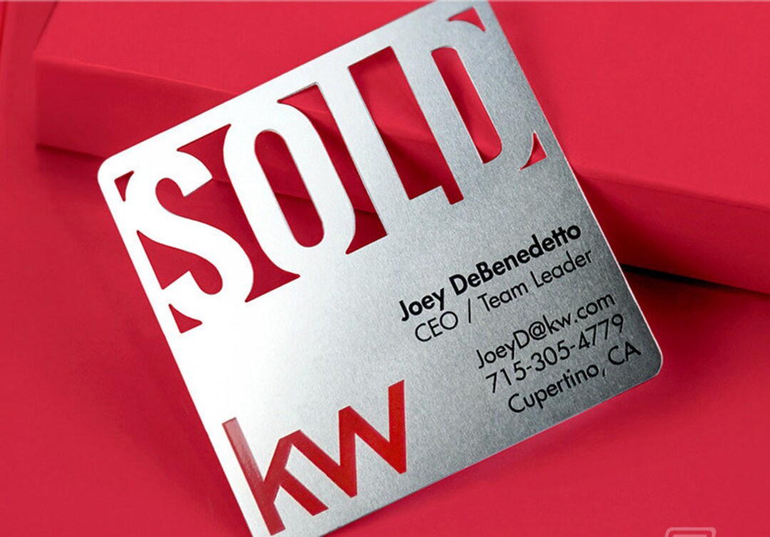 Stainless Steel Metal Business Card Metal Card FREE Design - Etsy