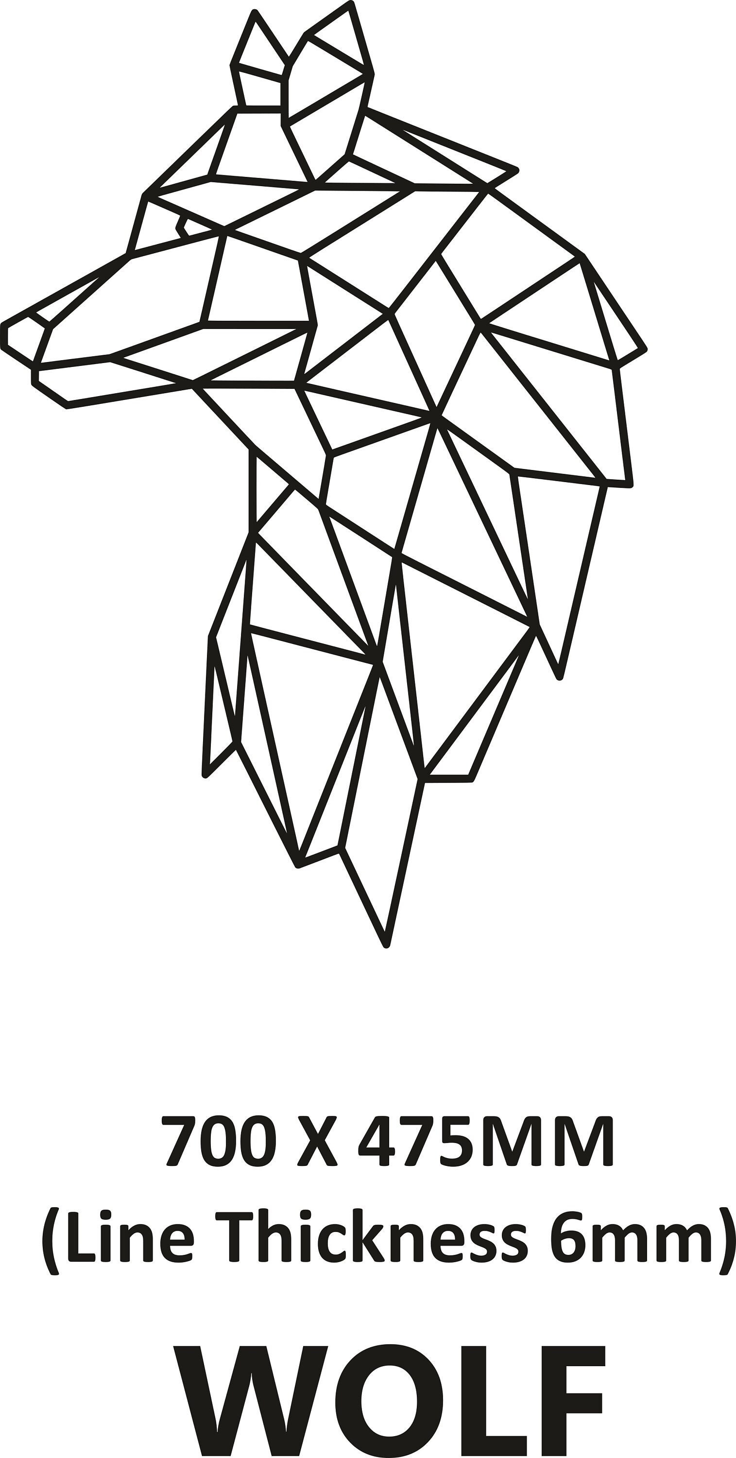 Geometric Wolf Head Metal Wolf Metal Wall Decor Wolf Lover - Etsy