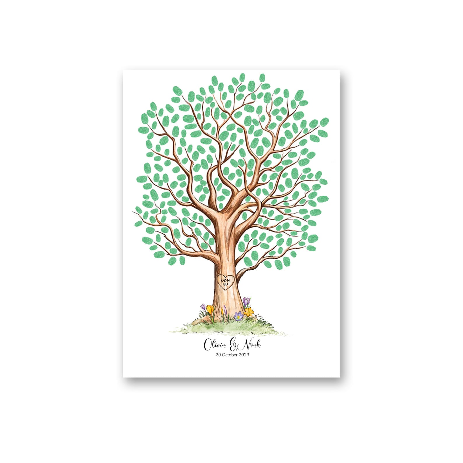Custom Fingerprint Tree Wedding Fingerprint Tree Fingerprint Keepsake ...