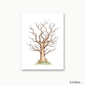 Fingerprint Tree | Printable Guestbook | Blank Finger Print Tree ...