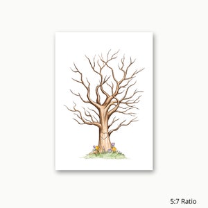 Fingerprint Tree | Printable Guestbook | Blank Finger Print Tree ...