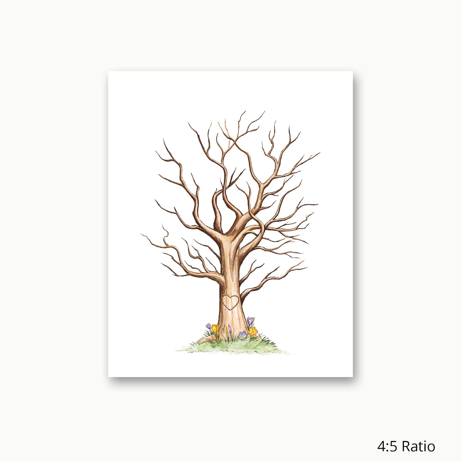 Fingerprint Tree | Printable Guestbook | Blank Finger Print Tree ...