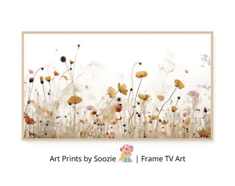 Samsung Frame TV Art, Frame TV Art Easter, Spring Wildflower Field ...