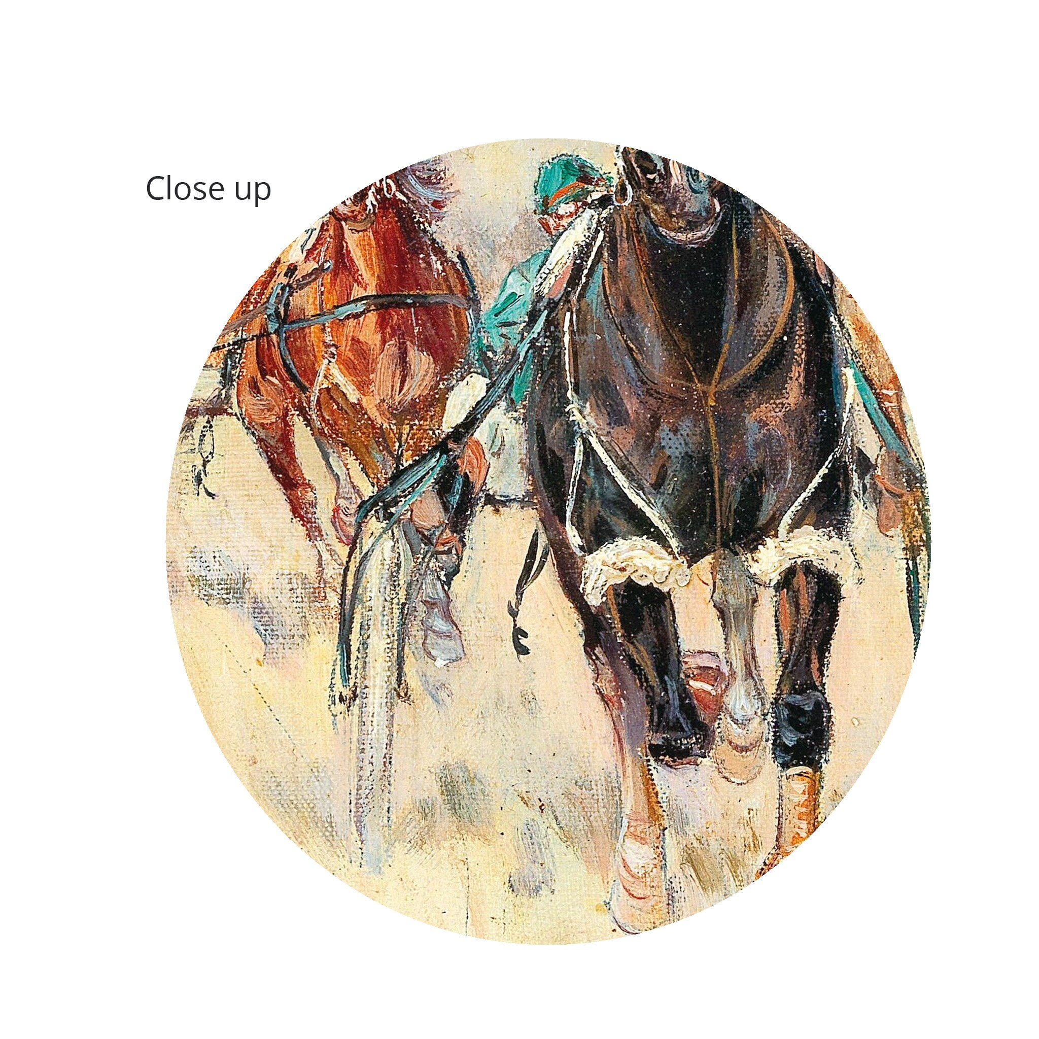 Harness Racing Horses Wall Art by Ludwig Koch, Horse Racing Painting ...