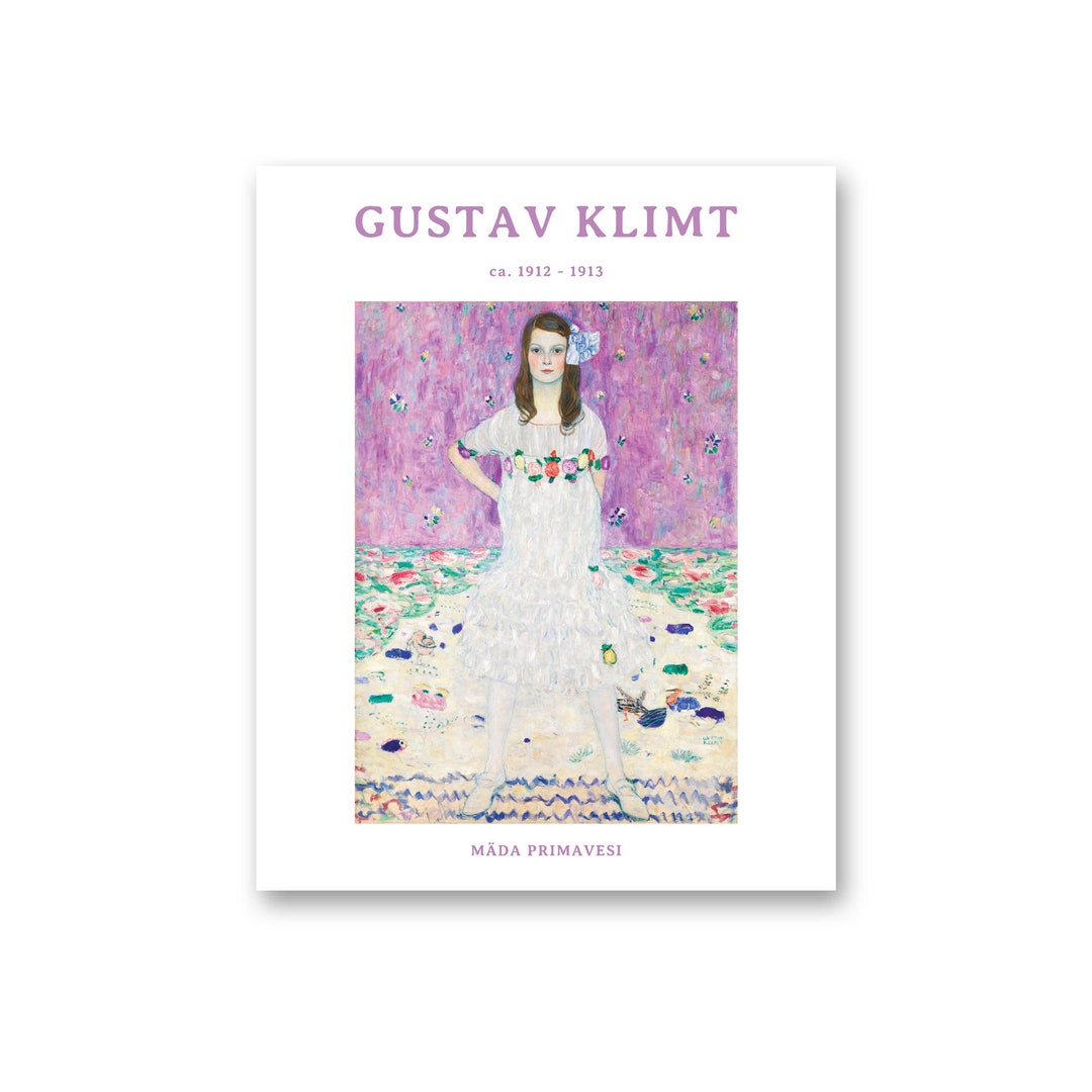 Gustav Klimt: Mada Primavesi Portrait - Purple Tone Art Print ...