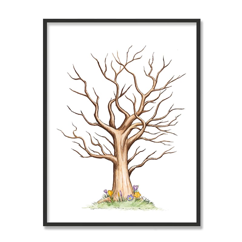 Painted Tree Necklace - Etsy