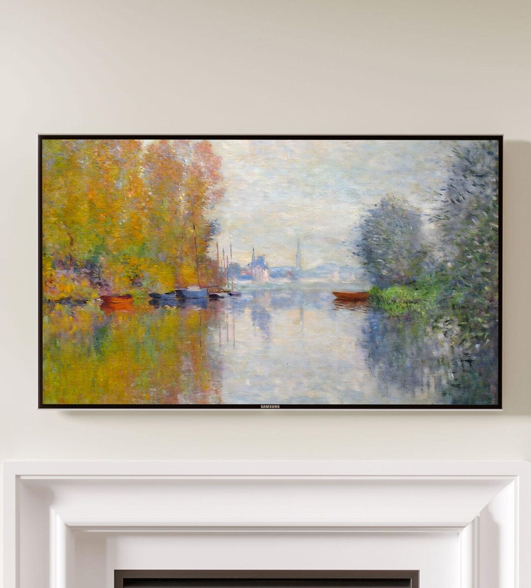 Claude Monet Autumn on the Seine Samsung Frame TV Art – Impressionist ...