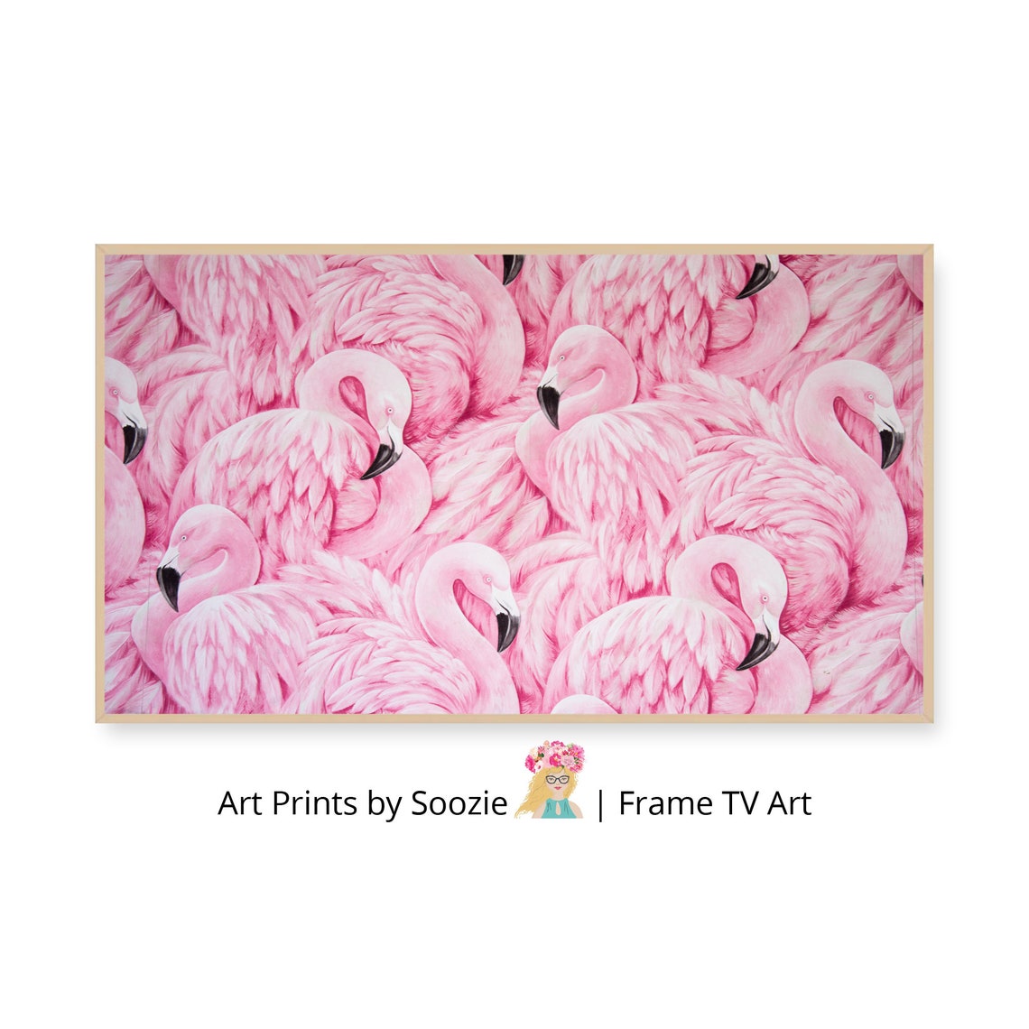 Pink Flamingo Samsung Frame TV Art: Tropical Glam (digital Download) - Etsy
