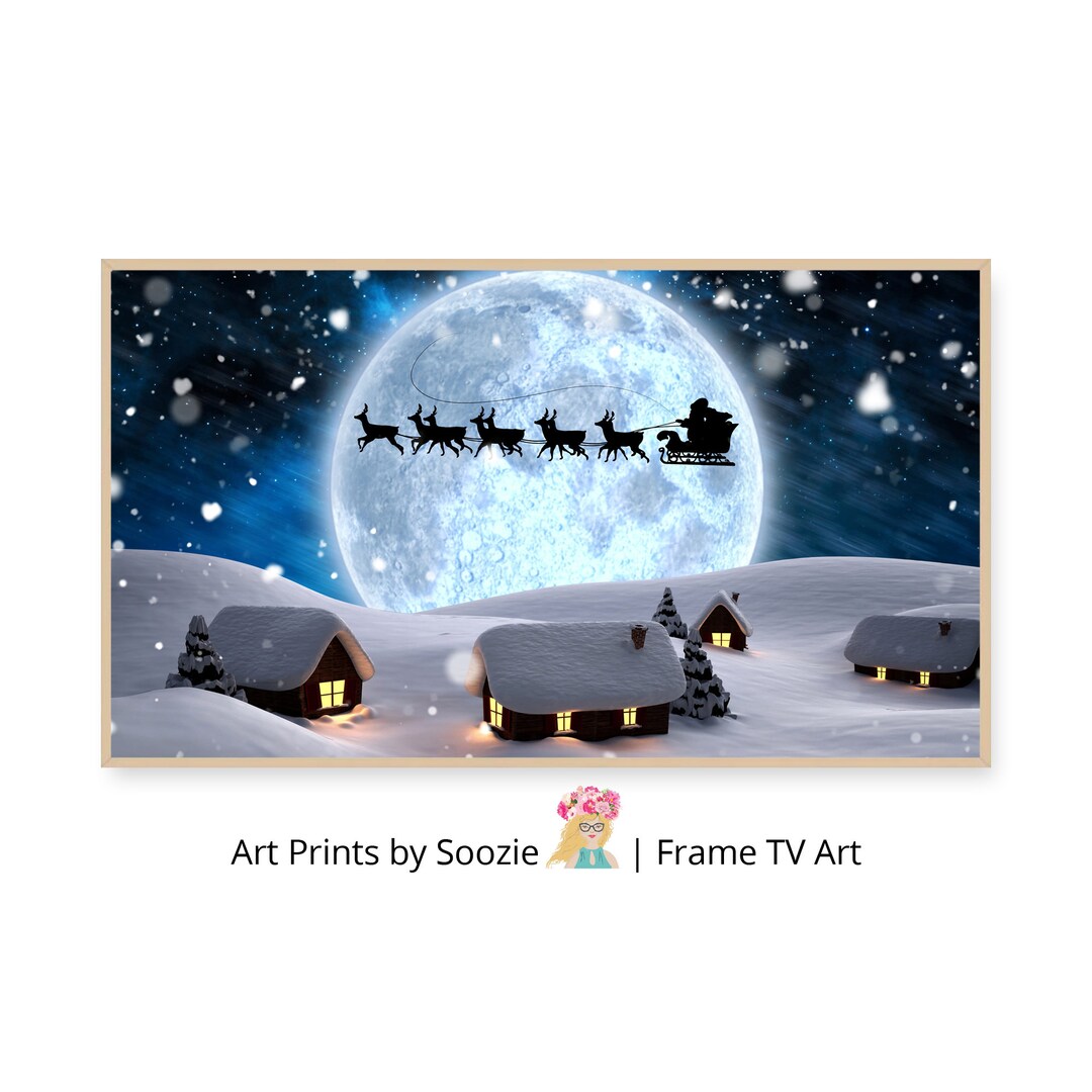 Santa Frame TV Art, Frame TV Art Christmas, Christmas Frame TV Art ...