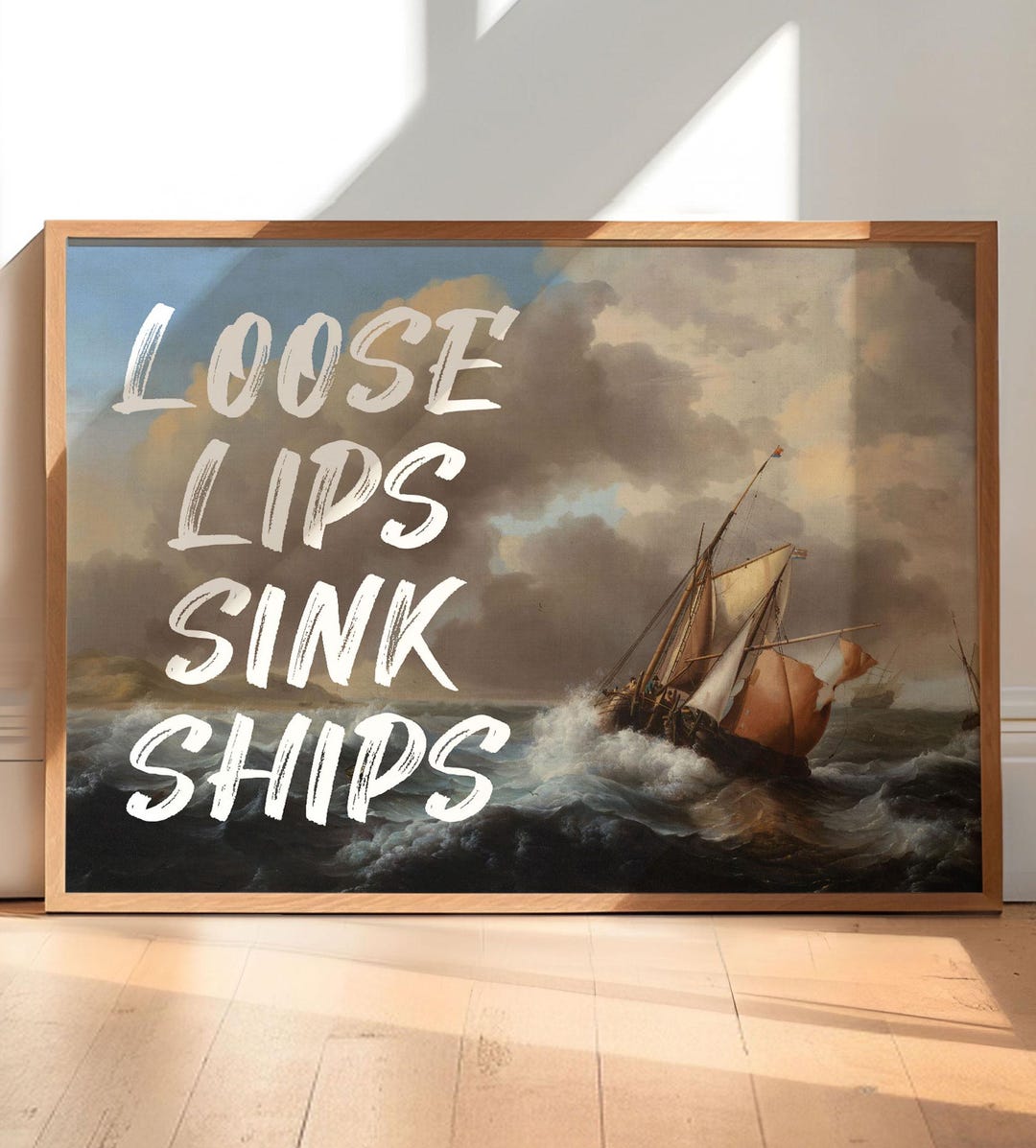Loose Lips Sink Ships Altered Art Print | Wall Art Prints | Wall Decor ...